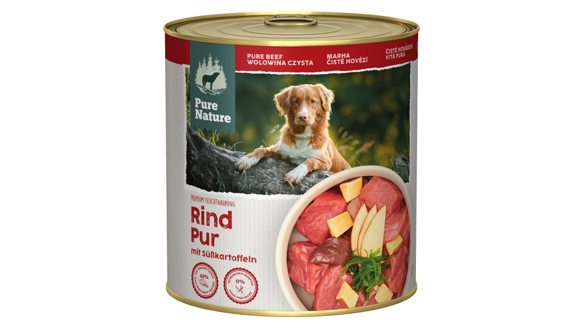 PURE NATURE DOG Rind Pur - wołowina z batatami i jabłkami dla dorosłych ...